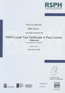 RSPH 2 Certificate in Pest Control - Bioguard